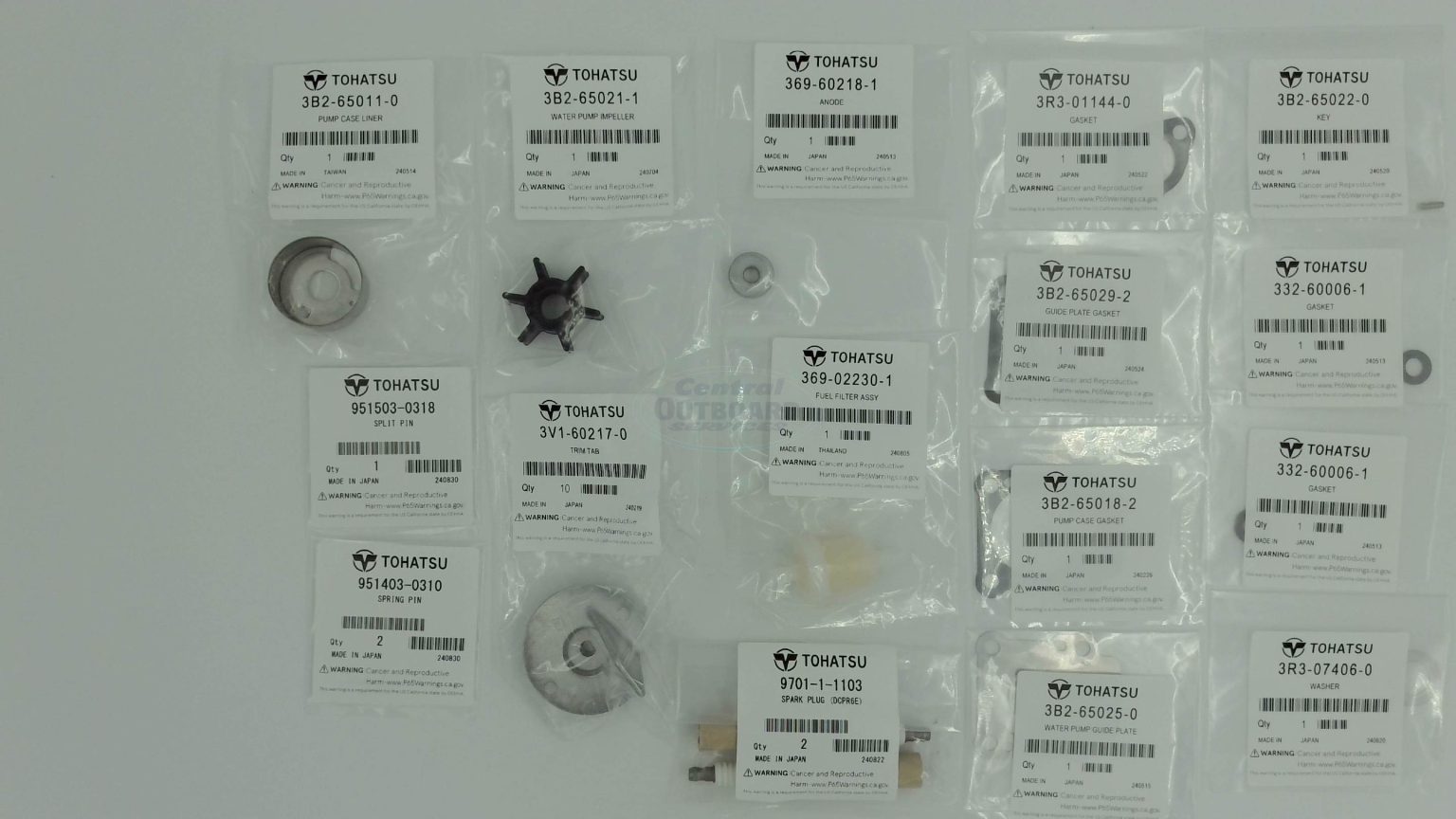 3V1-87500-0 Maintenance Kits for MFS6A3/8A3/9.8A3 – Central Outboard ...