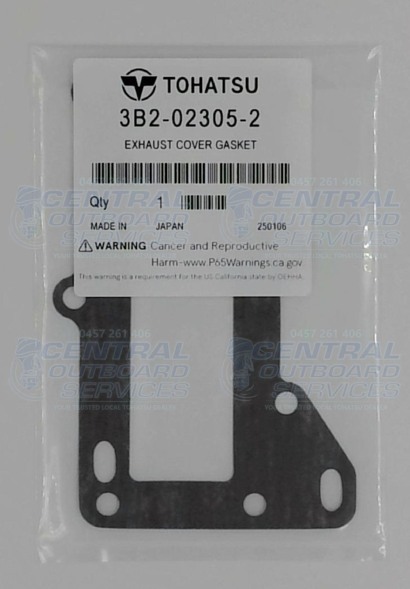 3B2-02305-2 Exhaust Cover Gasket – Tohatsu – Central Outboard Service