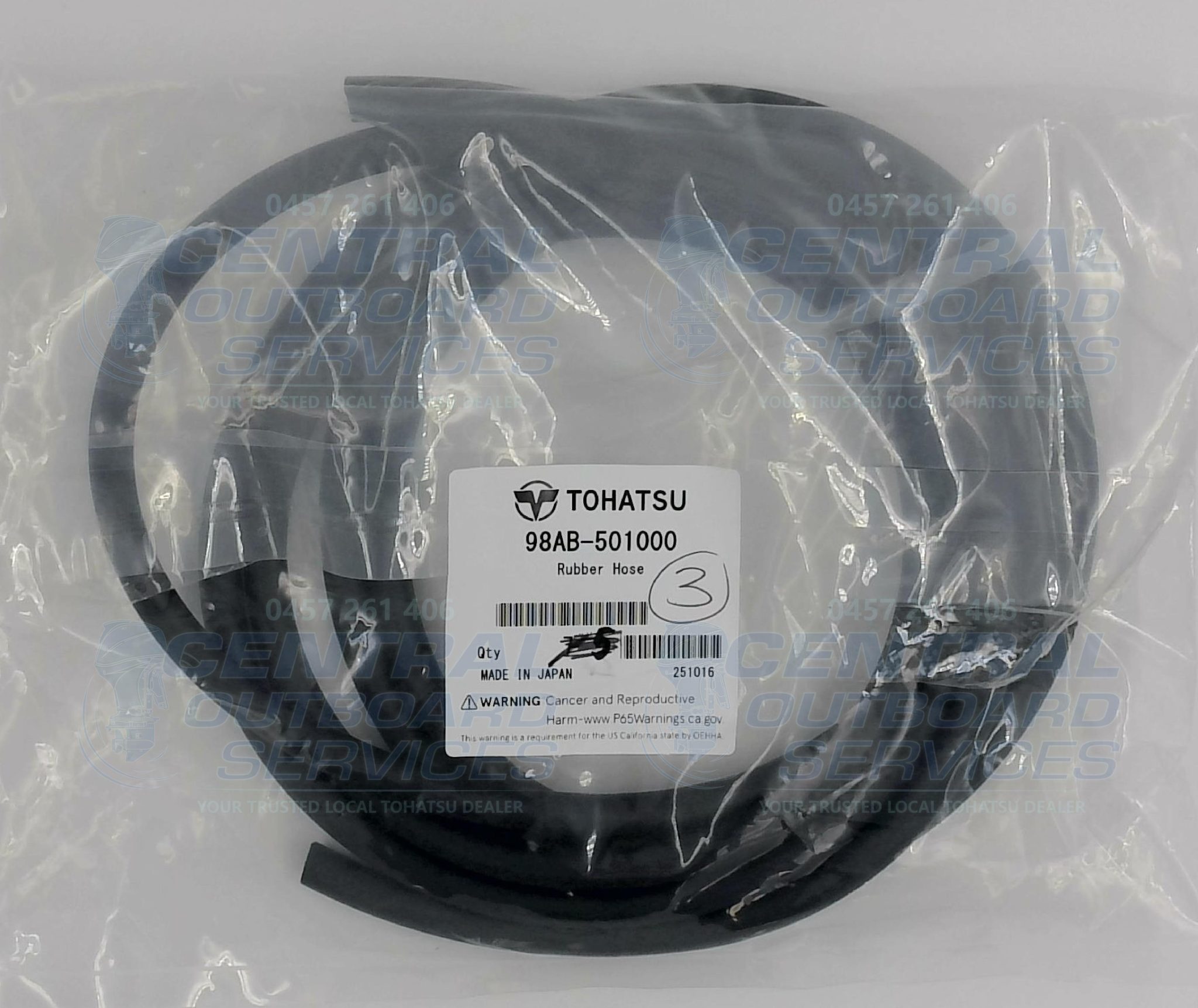 98AB-501000 – Rubber Hose – Tohatsu – Central Outboard Service